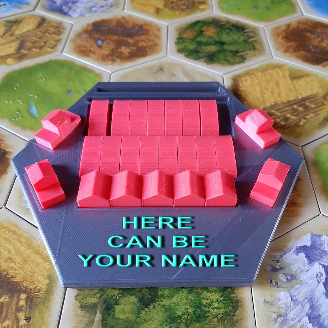Personalised Settlers of Catan Piece Holder, Game Piece Holders ...