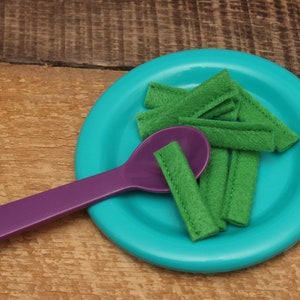 Felt Green Beans, Pretend Play Food, Toy Kitchen, Educational Toy - Etsy