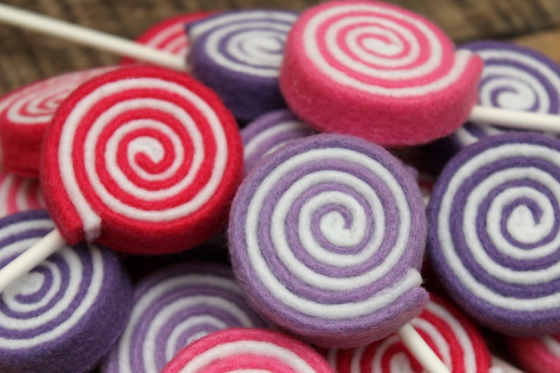 Pretend Play Felt Food Lollipop - Etsy