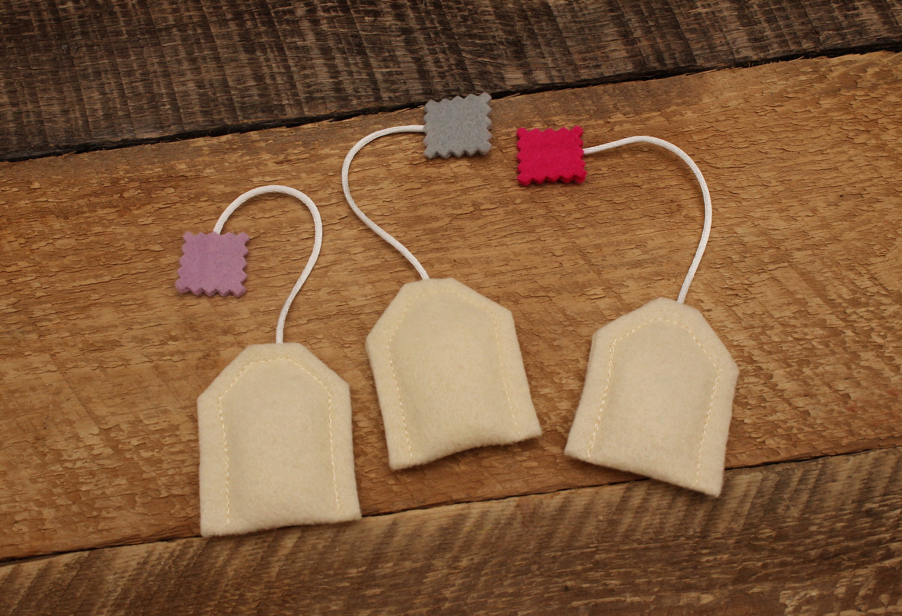 Felt Food Tea Bags Set of 4 Tea Party Pretend Play Food | Etsy