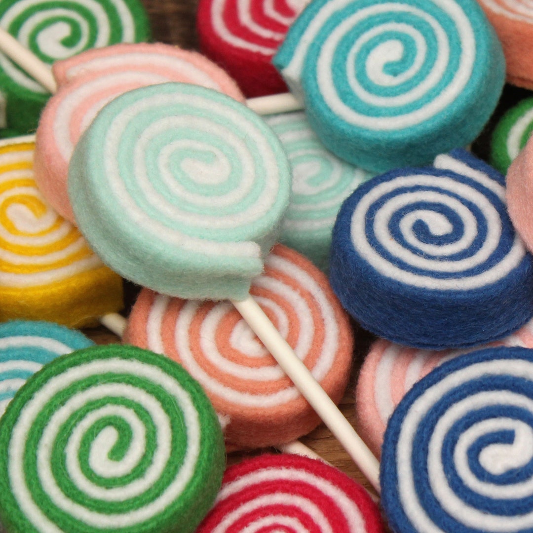 Felt Food Play Lollipop - Etsy