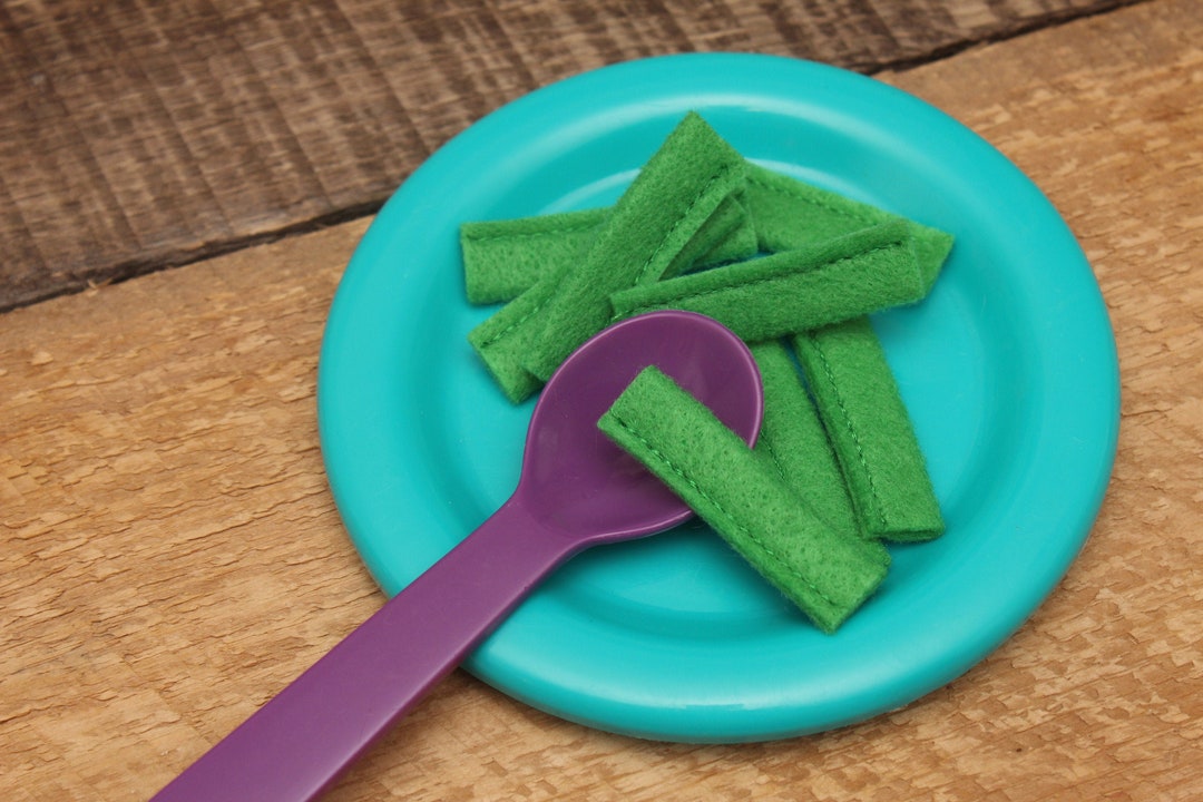 Felt Green Beans, Pretend Play Food, Toy Kitchen, Educational Toy - Etsy