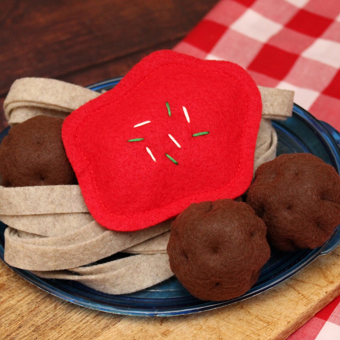 Felt Food Spaghetti With Meatballs - Etsy