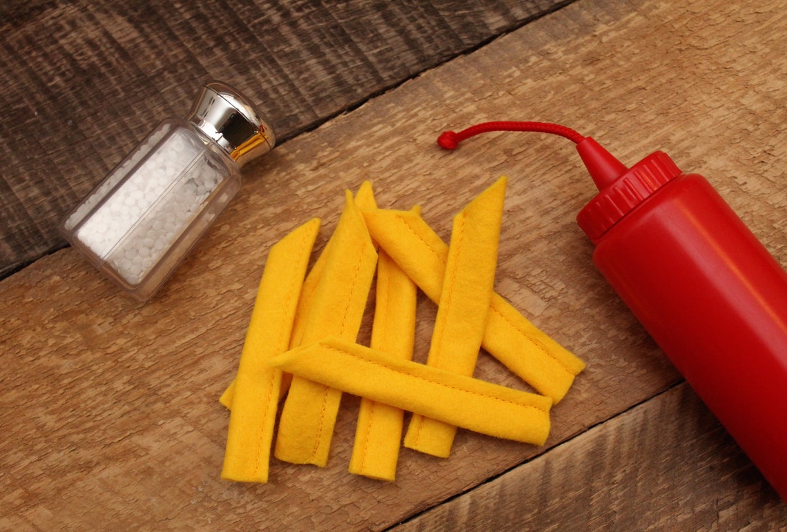 Felt Food French Fries Fry Set Pretend Play Food Toy | Etsy
