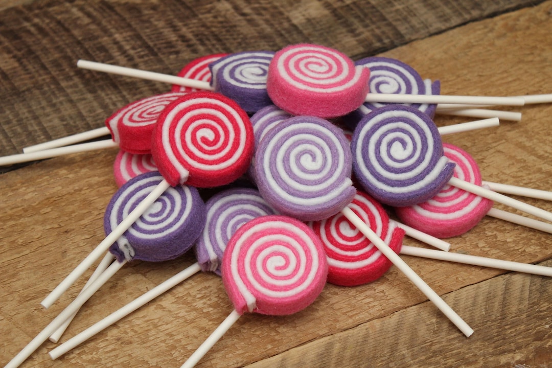 Pretend Play Felt Food Lollipop - Etsy
