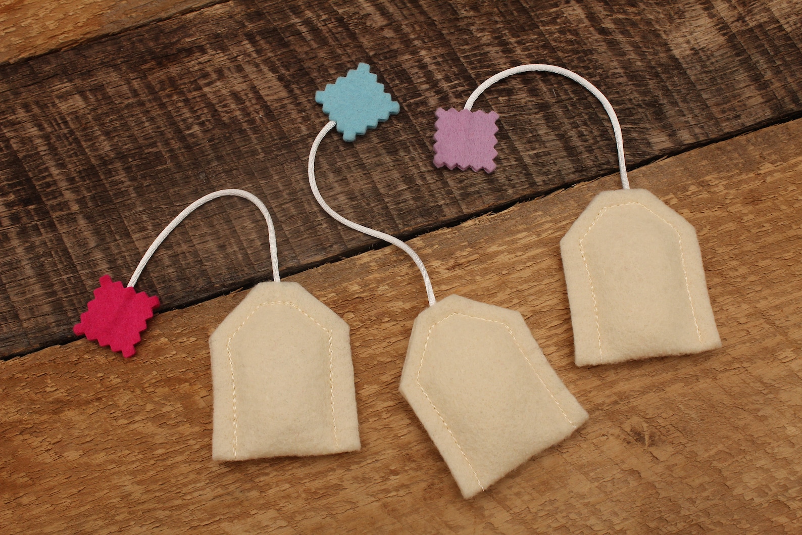 Felt Food Tea Bags Set of 4 Tea Party Pretend Play Food | Etsy