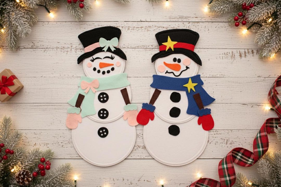 24" Felt Snowman Dress up Kit, Kids & Toddlers Holiday Christmas Decor ...