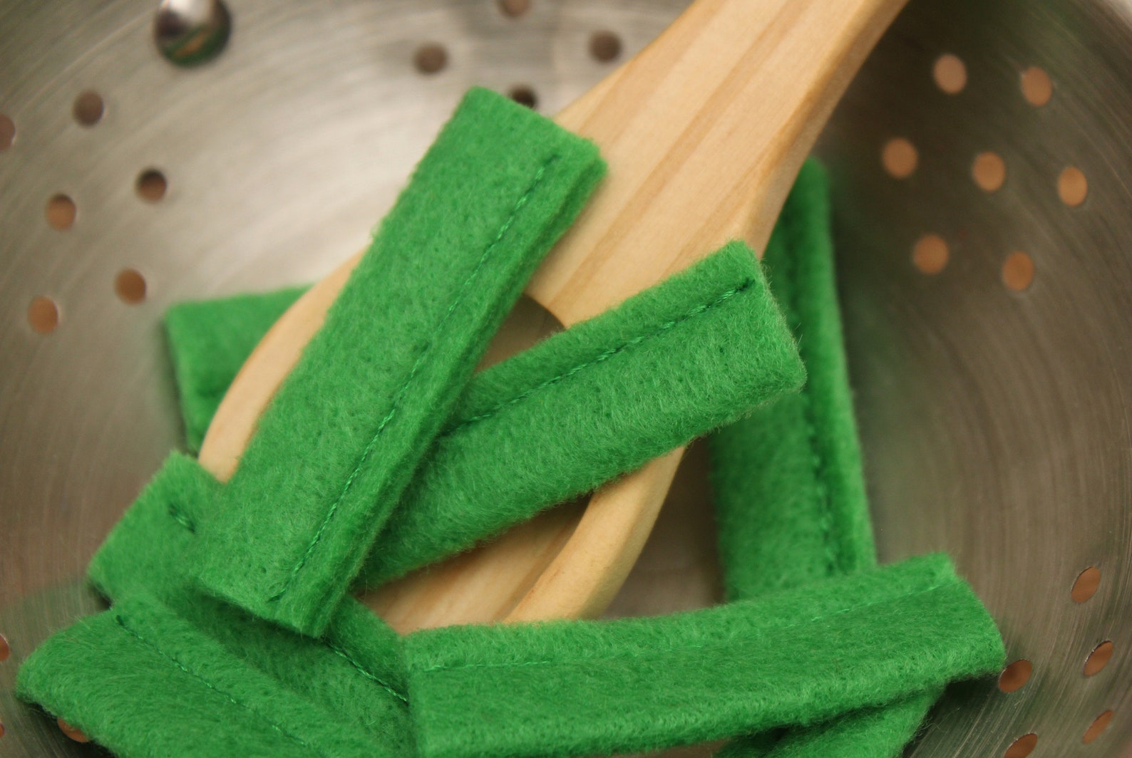 Felt Food Play Green Beans Felt Vegetables Pretend Play | Etsy