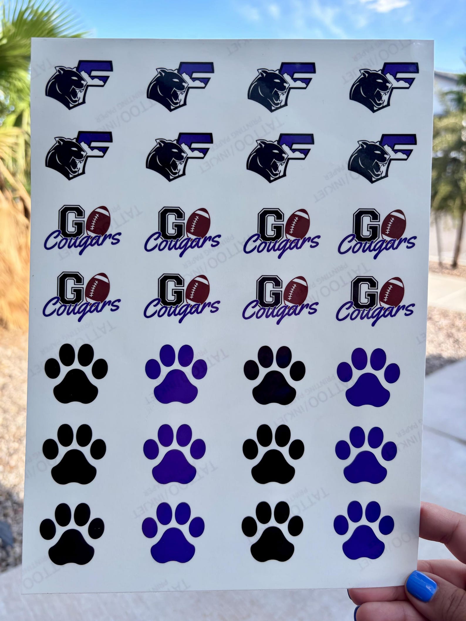 Custom Team Spirit Tattoos | Temporary Tattoos | School Spirit - Etsy