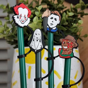 Halloween Straw Toppers | Halloween | Personalization | Straw Cover - Etsy