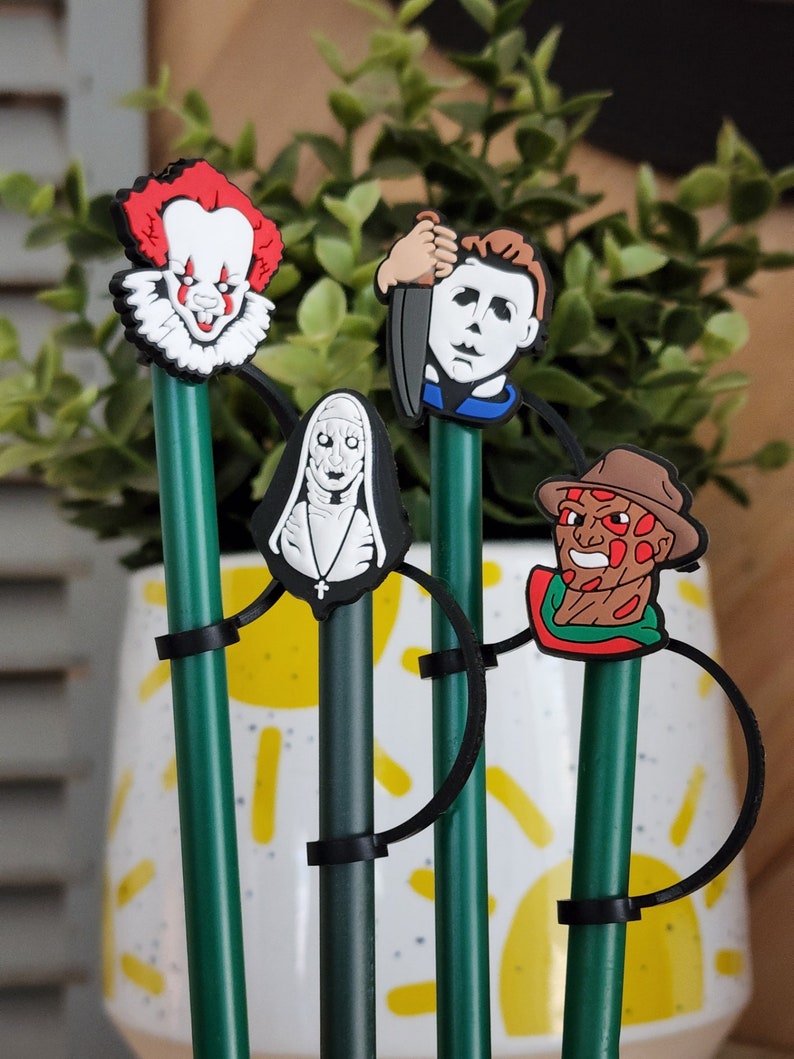 Halloween Straw Toppers | Halloween | Personalization | Straw Cover - Etsy