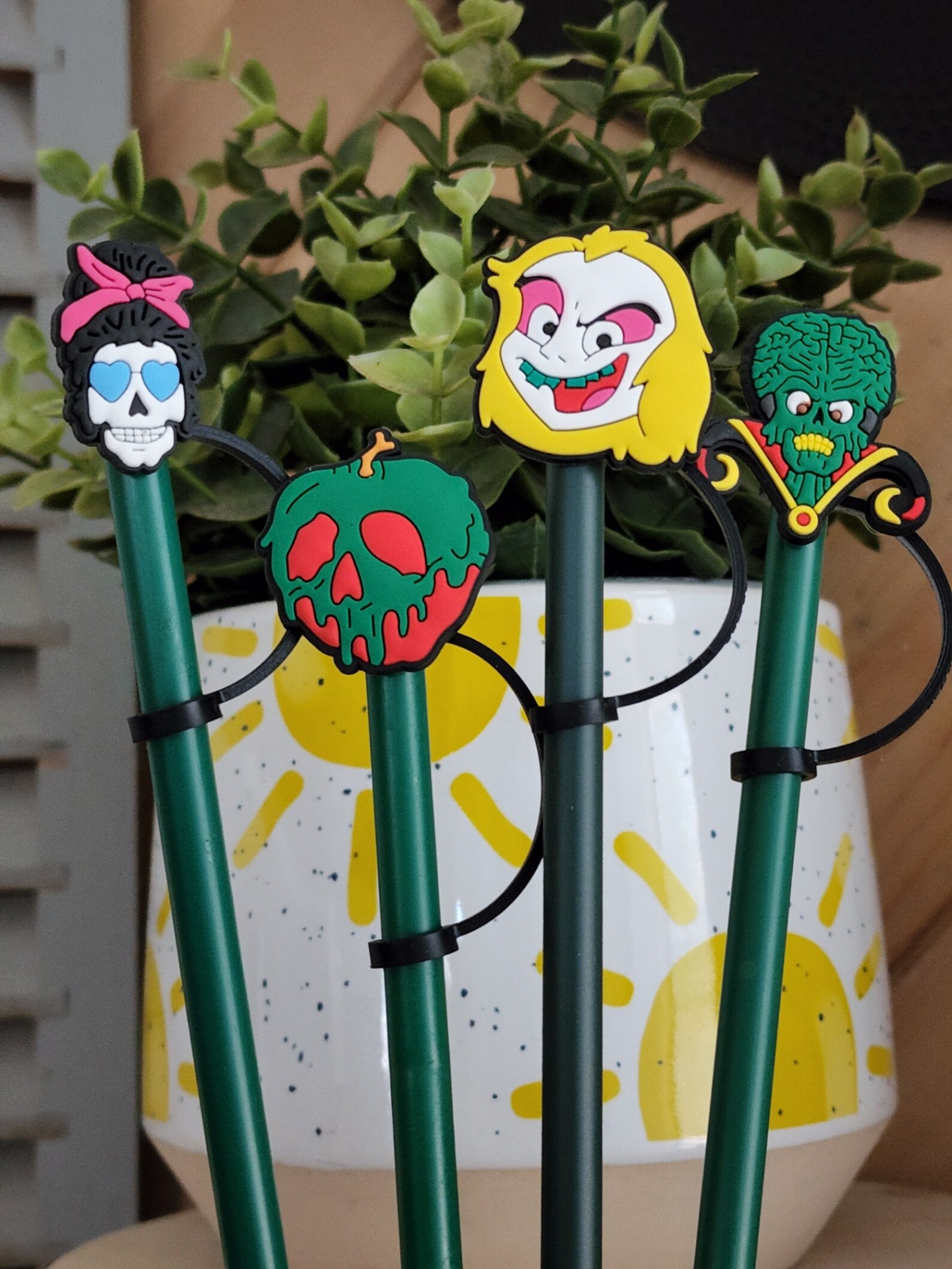 Halloween Straw Toppers | Halloween | Personalization | Straw Cover - Etsy
