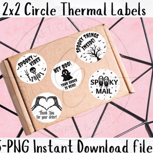 Halloween Thermal Labels - Etsy