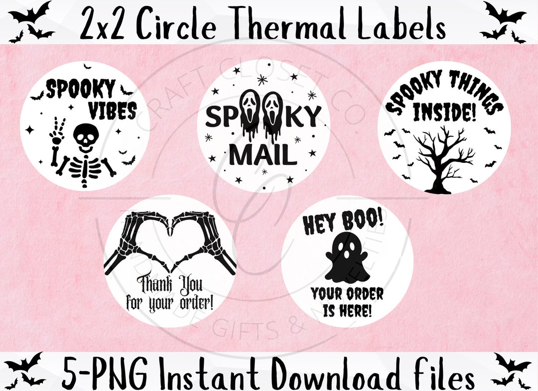 Halloween Thermal Labels - Etsy
