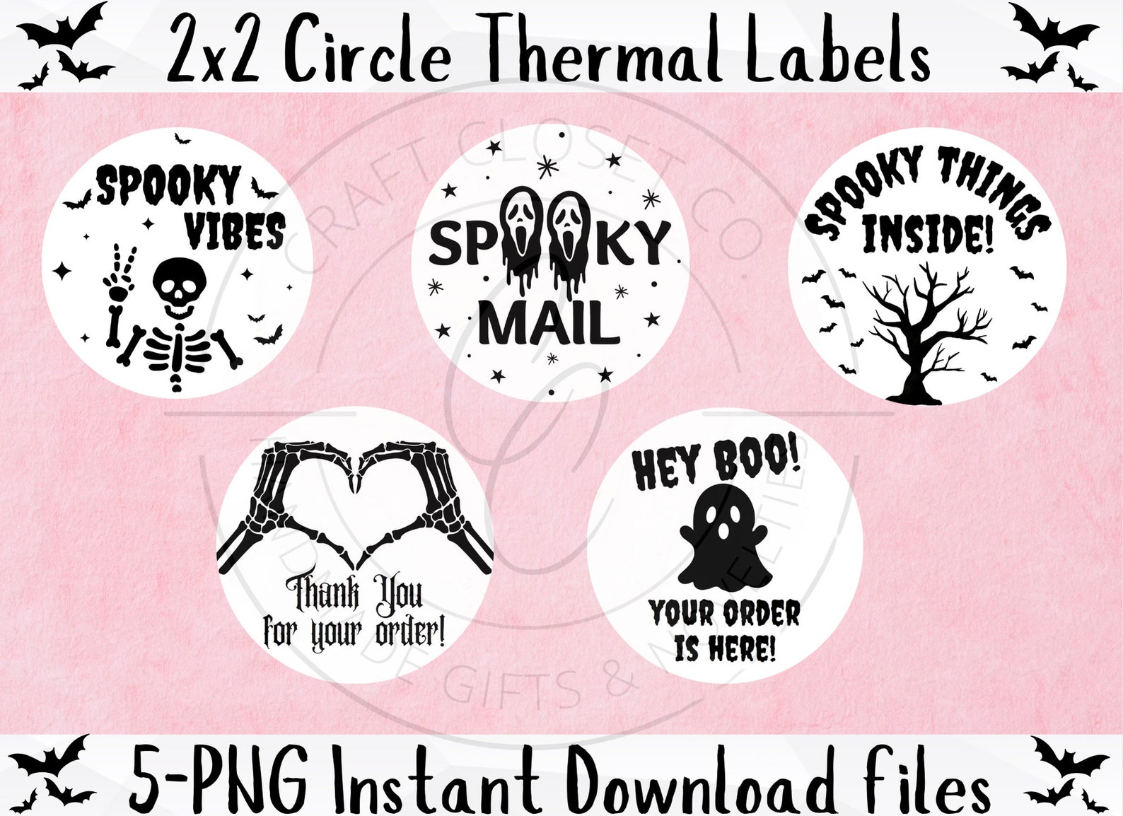 Halloween Thermal Labels - Etsy