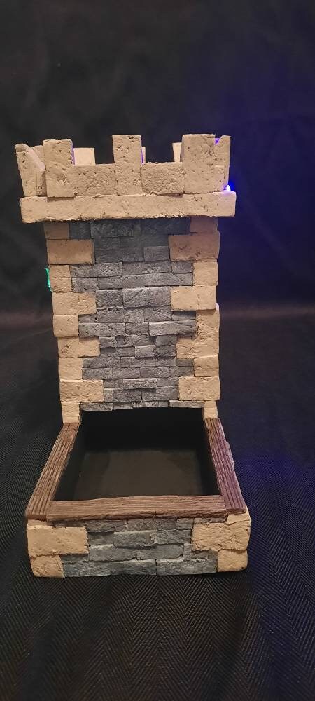 Castle Tower Dice Tower With LED Torches - Etsy