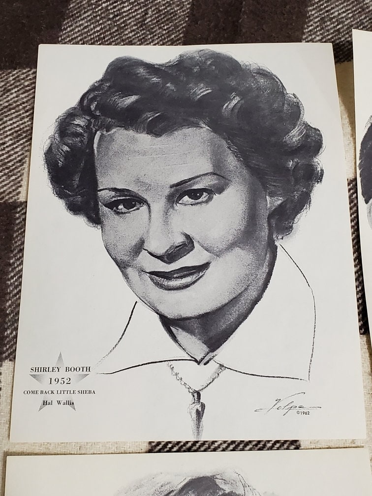 Nicholas Volpe 1962 Charcoal Sketches of Oscar Winners...art - Etsy Canada