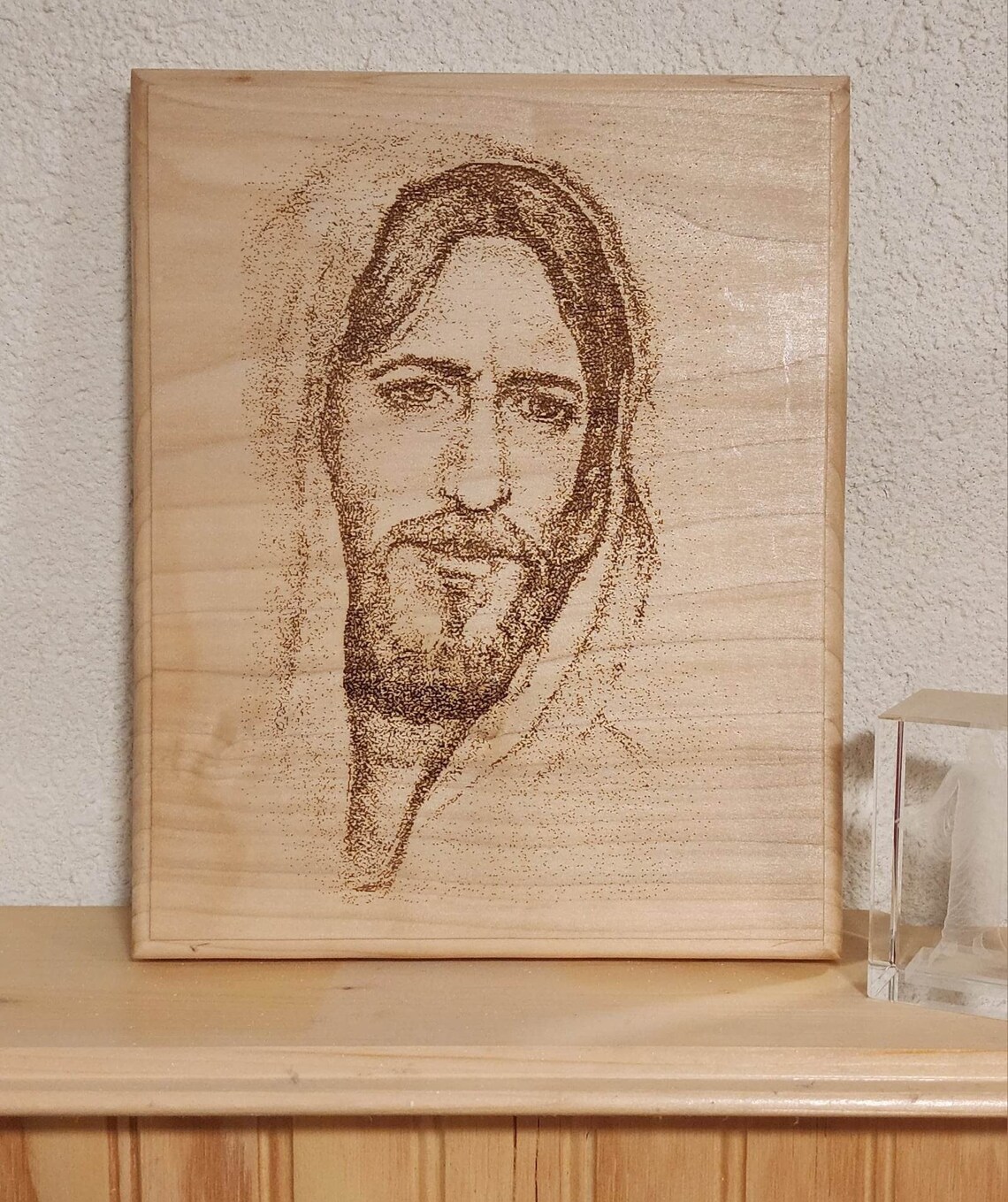 Jesus Christ Laser Engraved Wooden Plaque, Lamb of God Wall Art ...