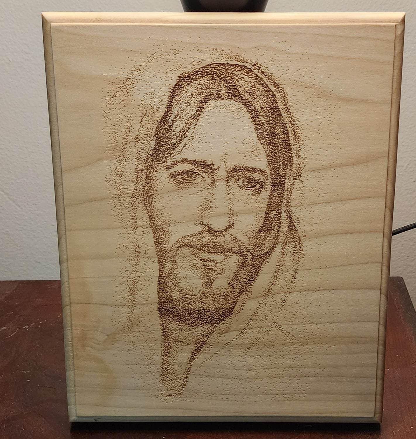 Jesus Christ Laser Engraved Wooden Plaque, Lamb of God Wall Art ...