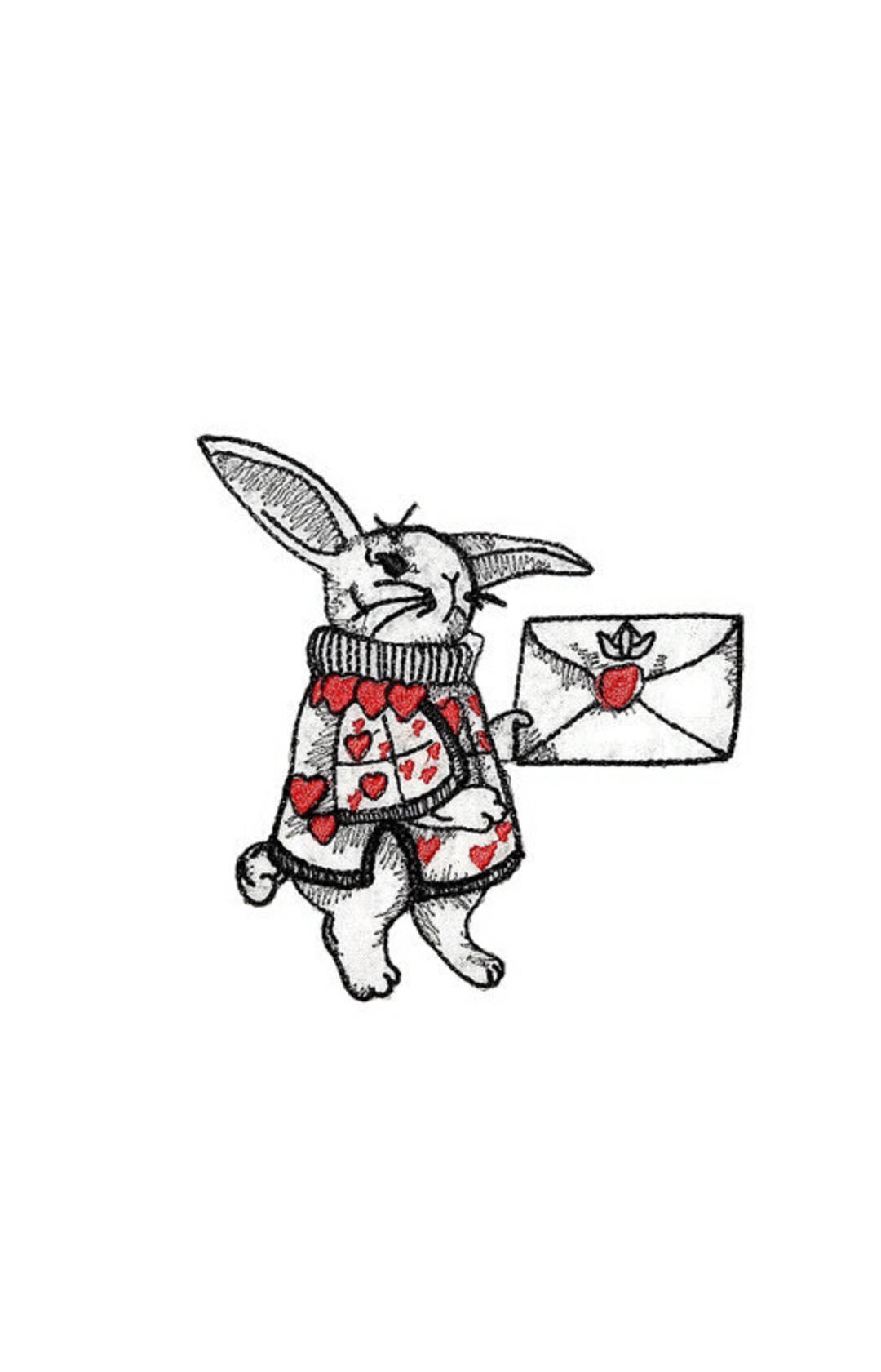 White Rabbit Patch, Alice in Wonderland, Large Iron-on Patch - Etsy
