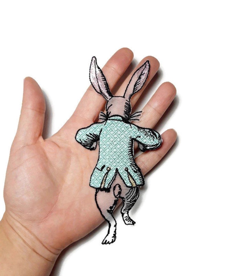 Alice in Wonderland, White Rabbit, Large Iron Patch - Etsy