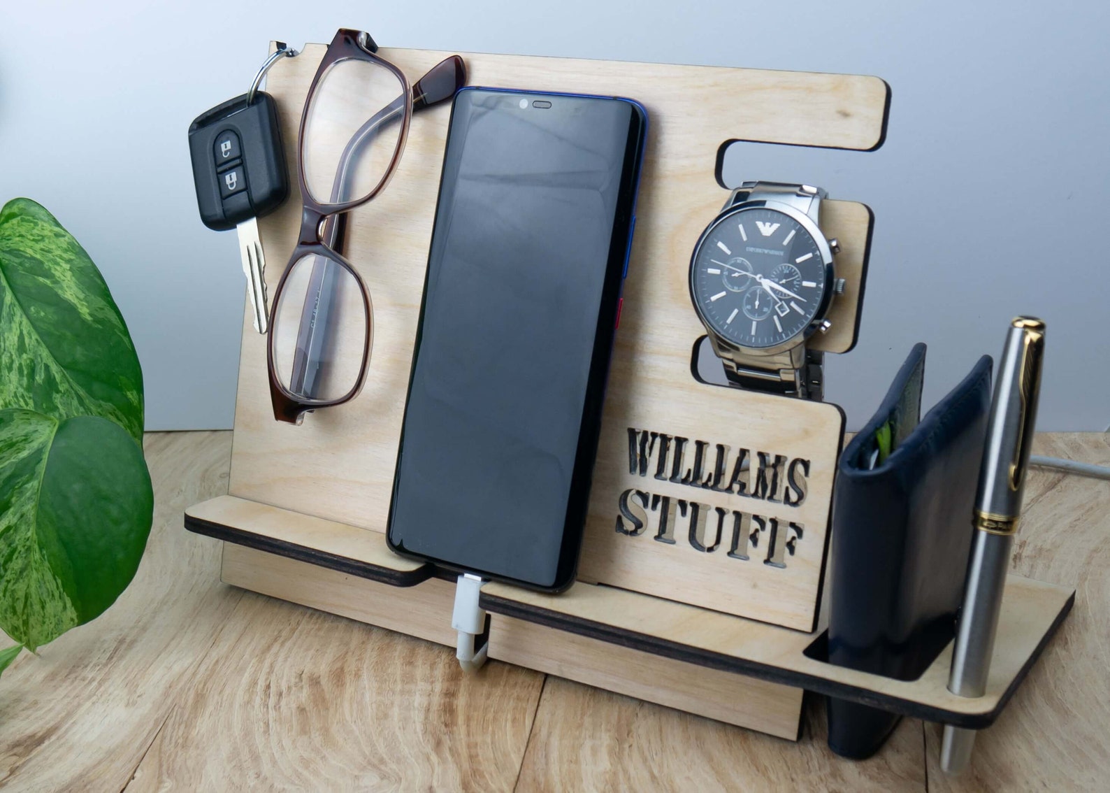Personalised Docking Station | Bedside Organiser | Desk Tidy - Etsy UK