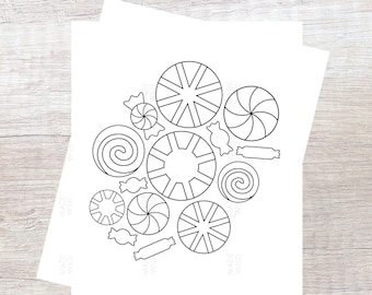 Peppermint Candy Coloring Page