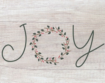 Joy Wreath Clip Art - Etsy