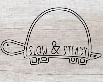 Turtle Slow Svg - Etsy
