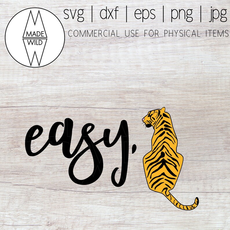 Easy Tiger SVG Tiger SVG Cute Tiger SVG Easy Tiger Png - Etsy