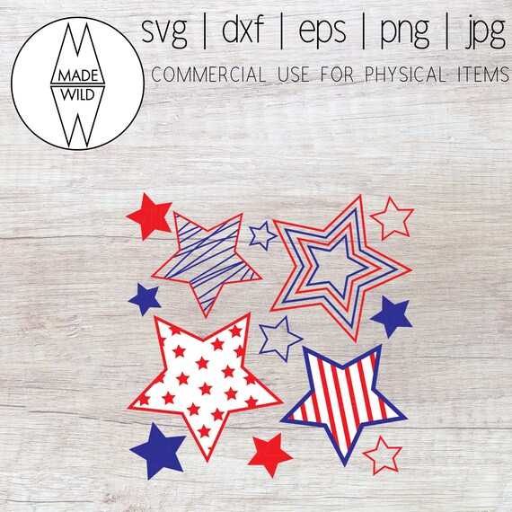 Stars SVG Patriotic SVG Fourth of July SVG Memorial Day | Etsy