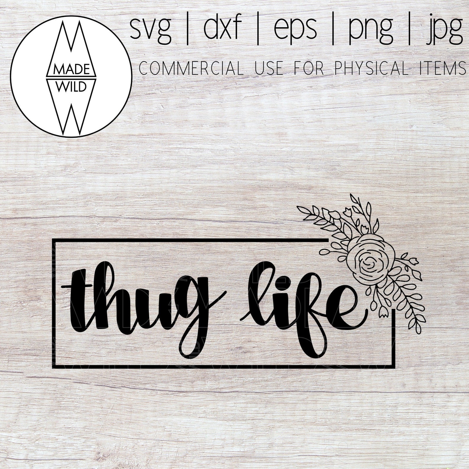Thug Life SVG Thug SVG Thug Wife SVG Thug Life Design - Etsy