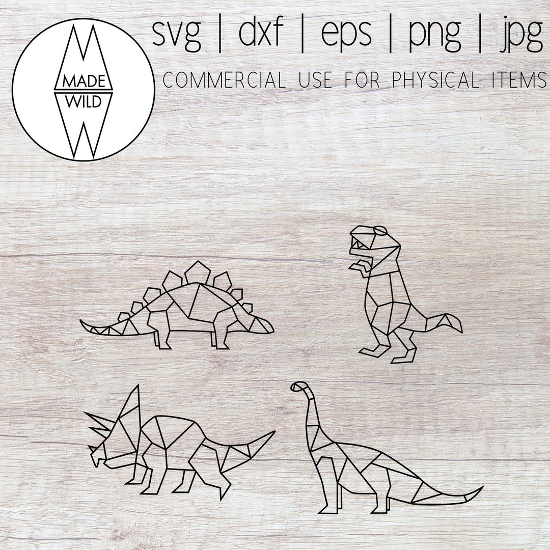 Geometric Dinosaur SVG | Dinosaur SVG | Dinosaur Design SVG | Geometric ...