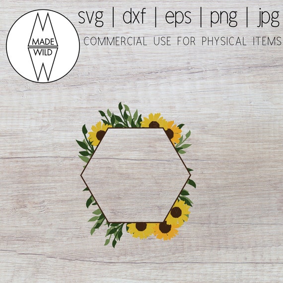 Sunflower Frame SVG Sunflower Wreath Svg Sunflower Clipart - Etsy