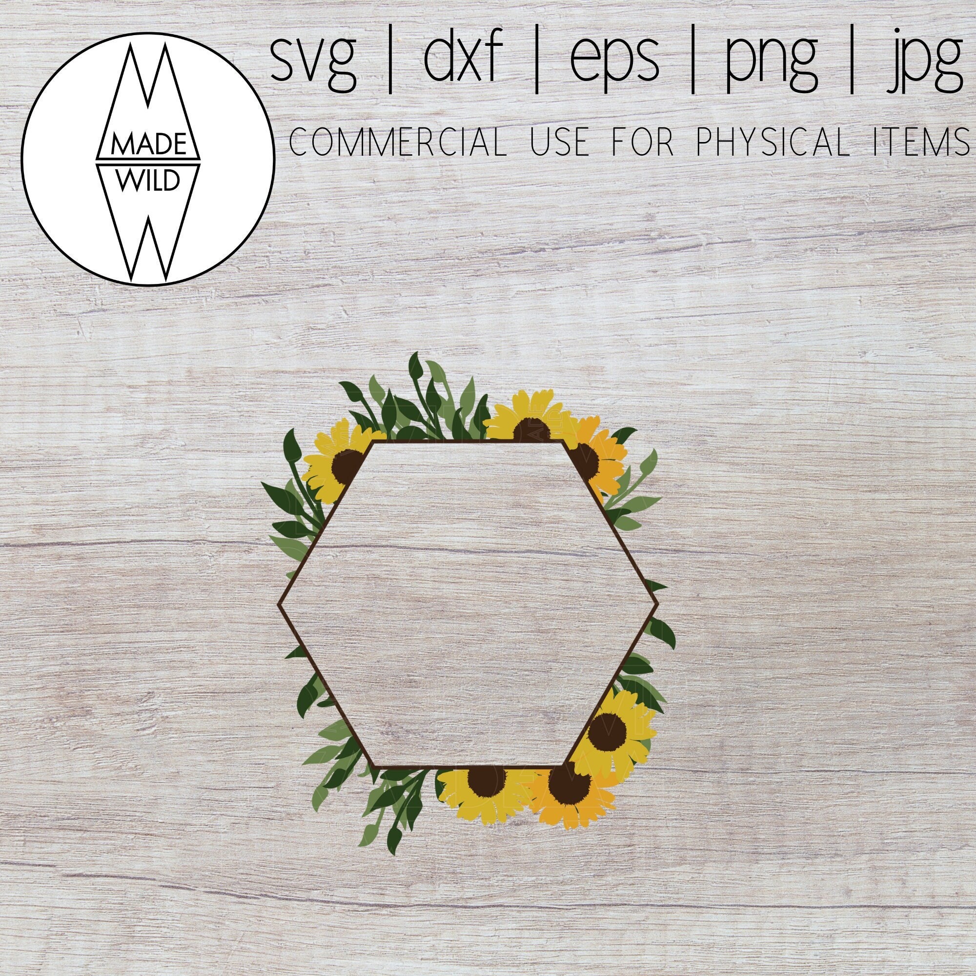 Sunflower Frame SVG Sunflower Wreath Svg Sunflower Clipart - Etsy UK