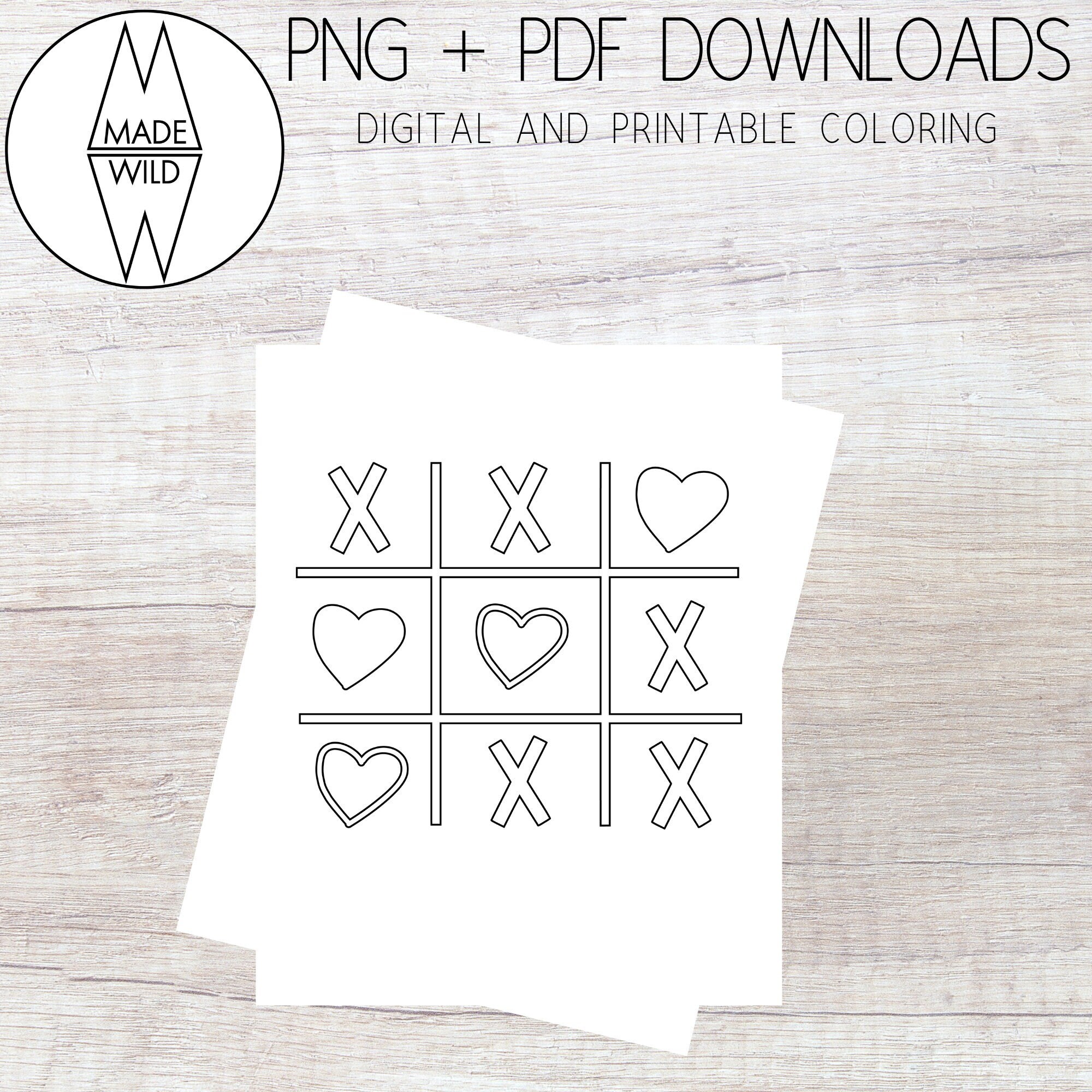 Valentines Coloring Page Valentines Day Coloring XOXO Coloring Hearts ...