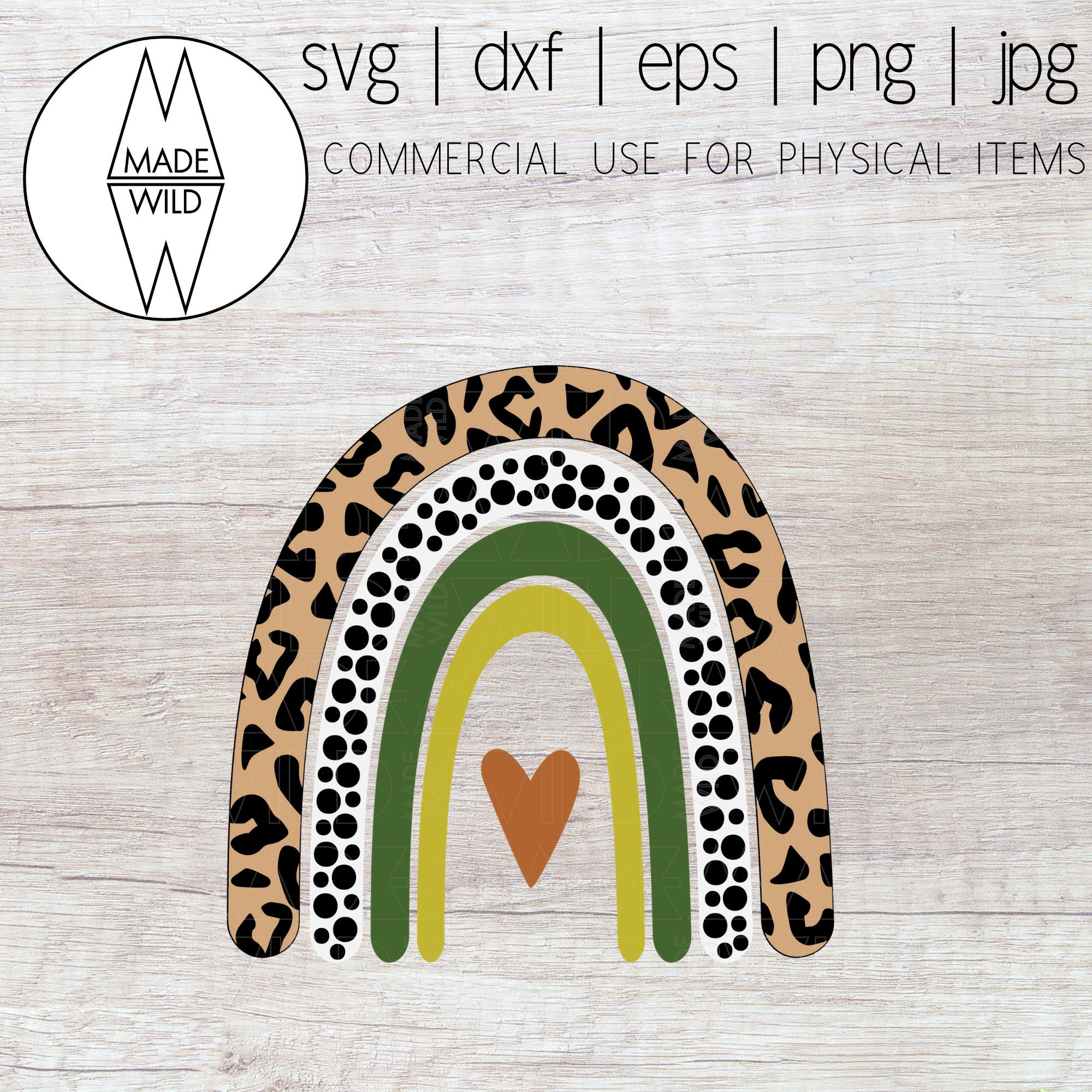 Leopard Rainbow SVG Rainbow SVG Boho Svg Boho Rainbow - Etsy