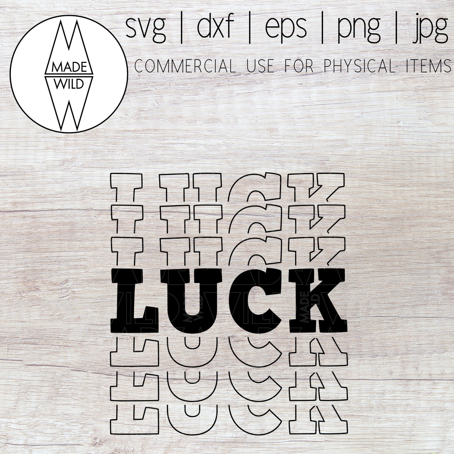 Luck SVG St. Patrick's Day SVG Lucky SVG Luck File - Etsy