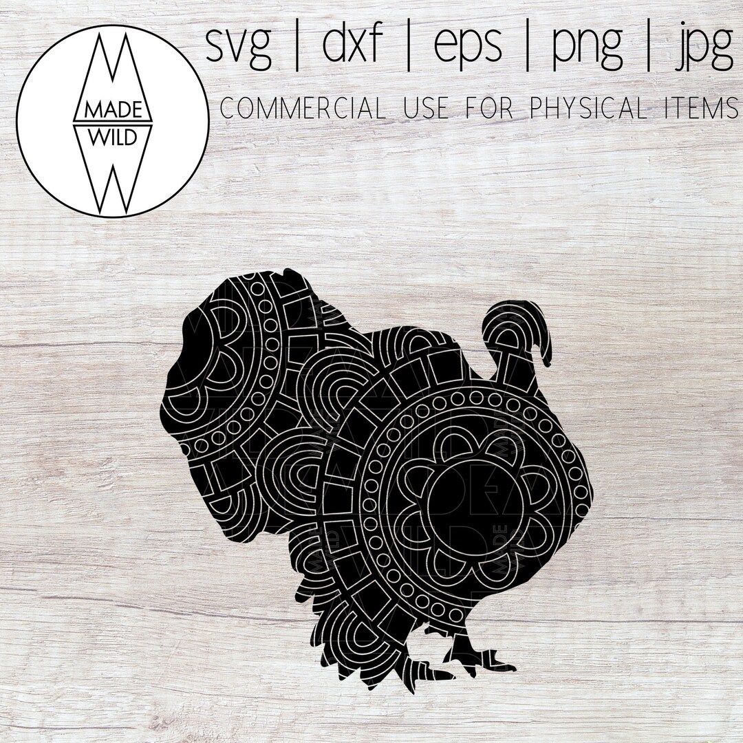 Turkey Mandala SVG | Turkey SVG | Thanksgiving SVG | Turkey Clipart ...