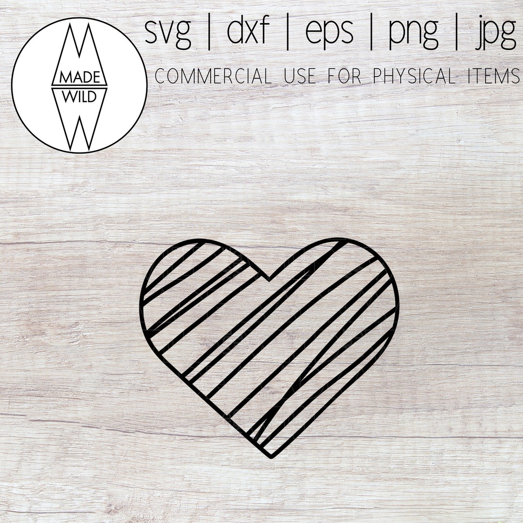 Striped Heart SVG | Valentine's Day SVG | Heart SVG | Striped Heart Png ...