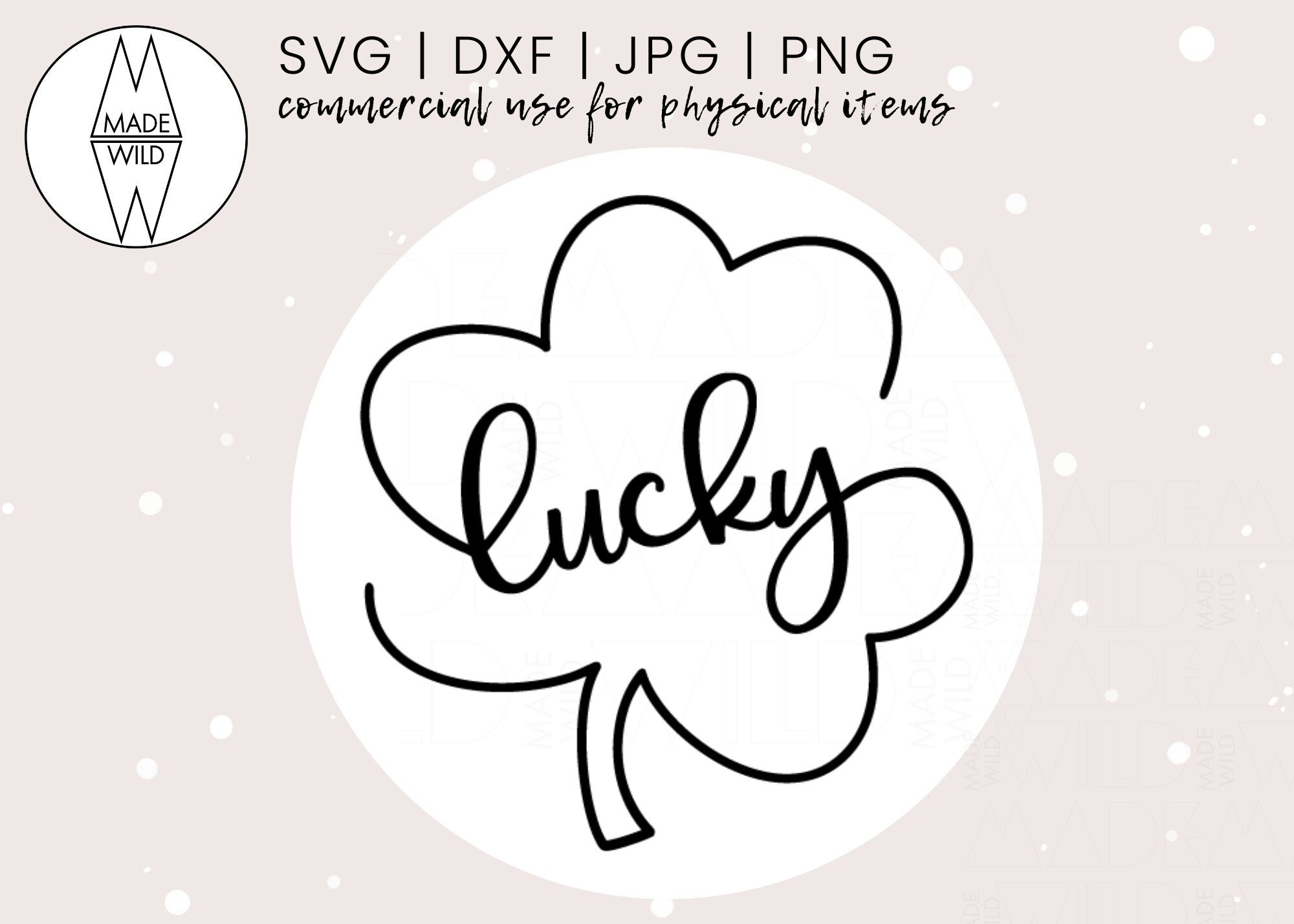 Lucky SVG St Patricks Day Svg Shamrock SVG Clover SVG - Etsy