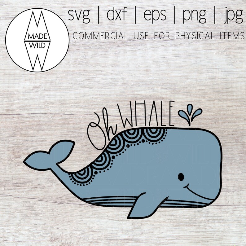Oh Wal SVG | Wal SVG | Blauwal | Tier Pun | SVG-Datei | Cricut Svg | Oh ...