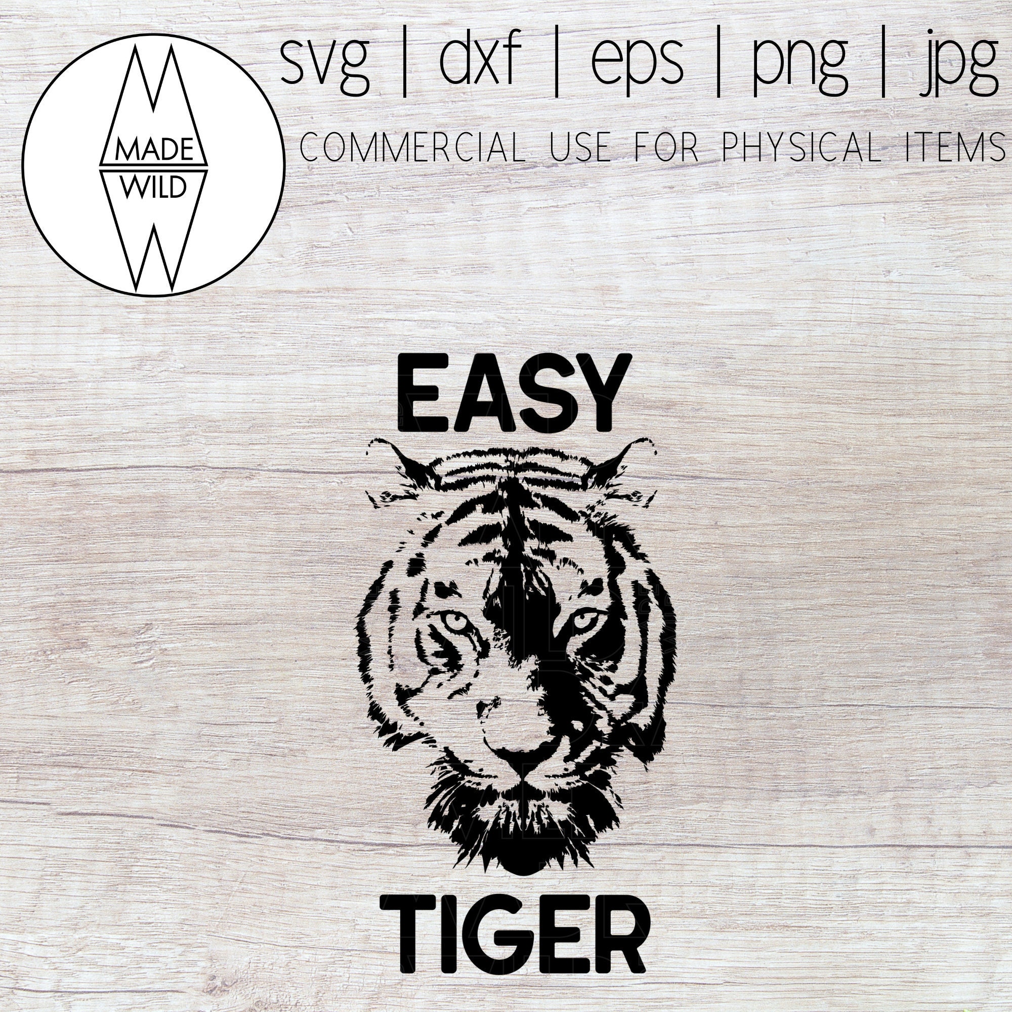 Tiger SVG Easy Tiger SVG Womens Tiger Shirt Easy Tiger | Etsy