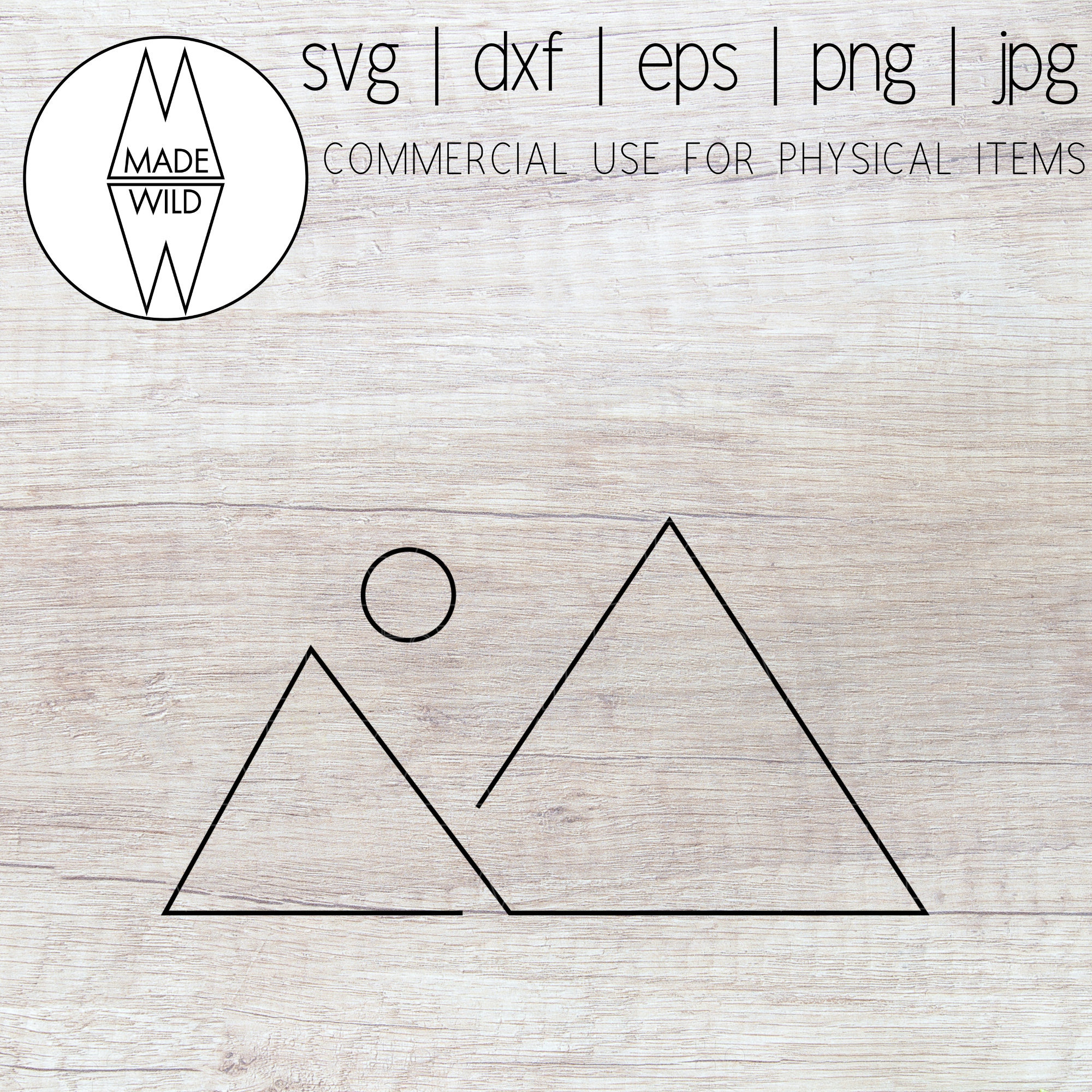 Minimalist SVG Mountains SVG Simple Mountains SVG | Etsy