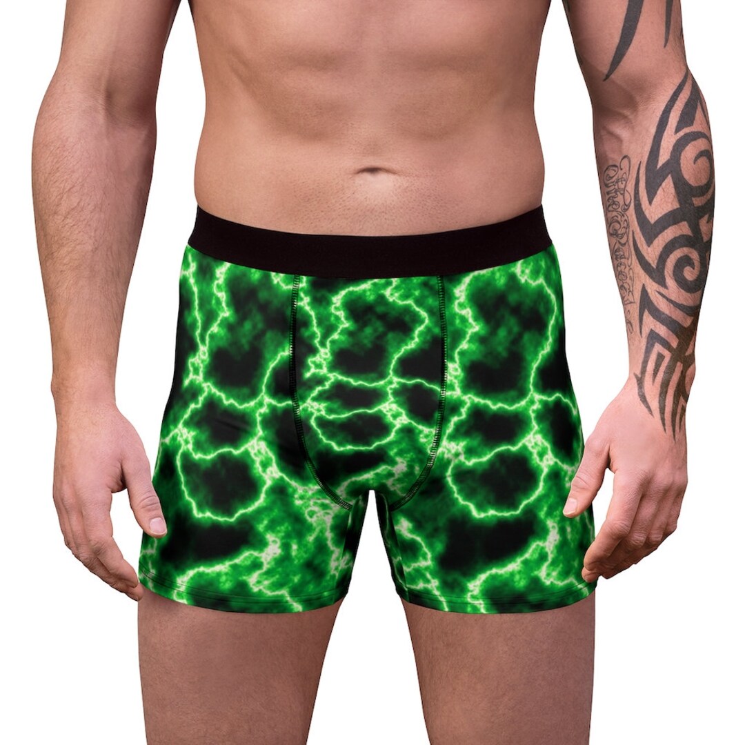 Green Lightning Men's Boxer Briefs - Etsy