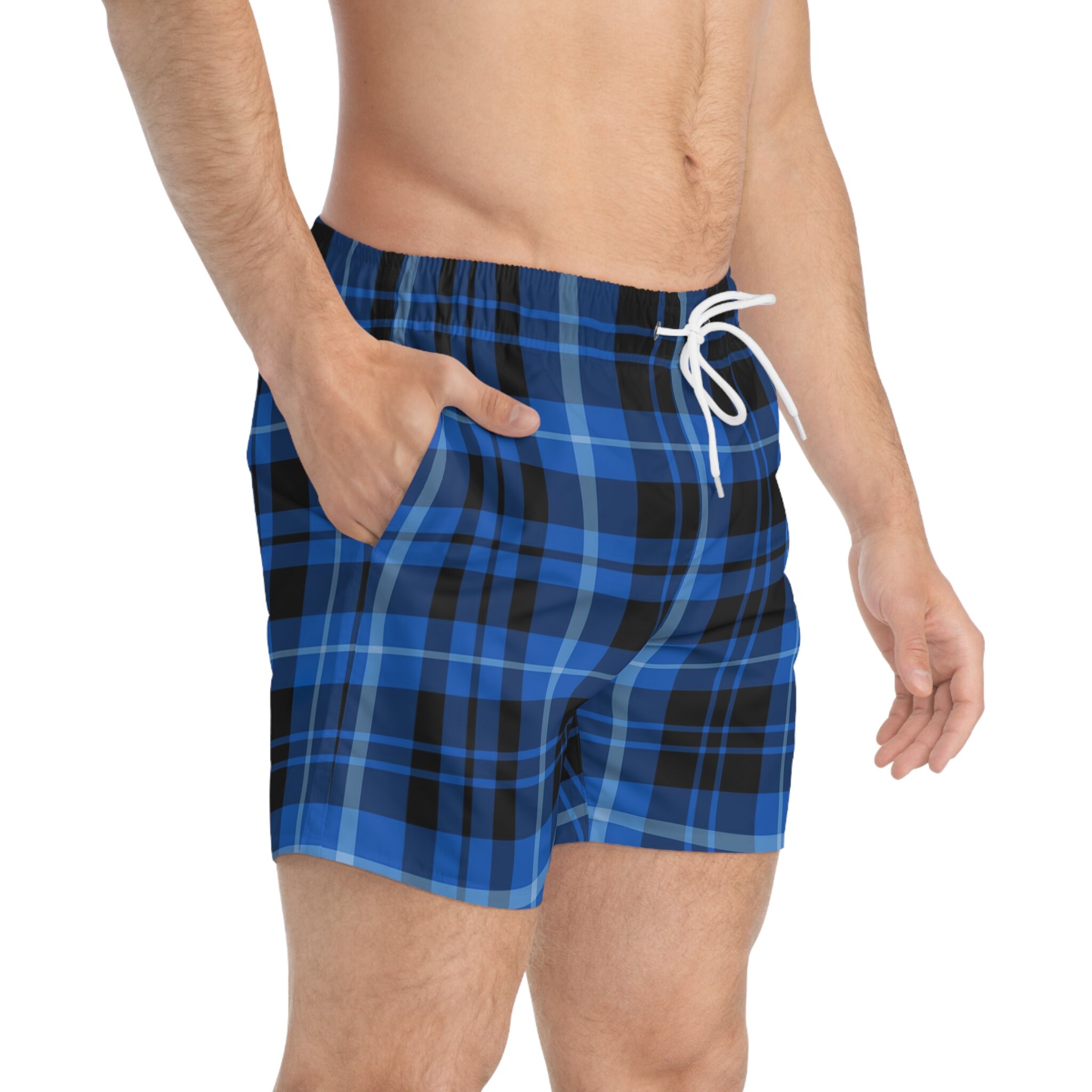 Blue Plaid Swim Trunks sold by Accomplice-Disillusioned | SKU 88550117 ...