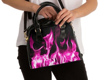 Bichota Pink Flames Purse Karol G Purse Pink Purse - Etsy