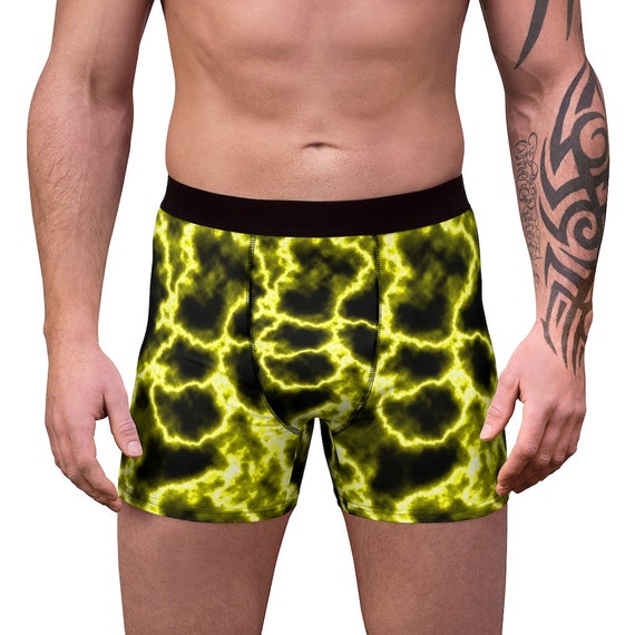 Yellow Lightning Men's Boxer Briefs | Etsy
