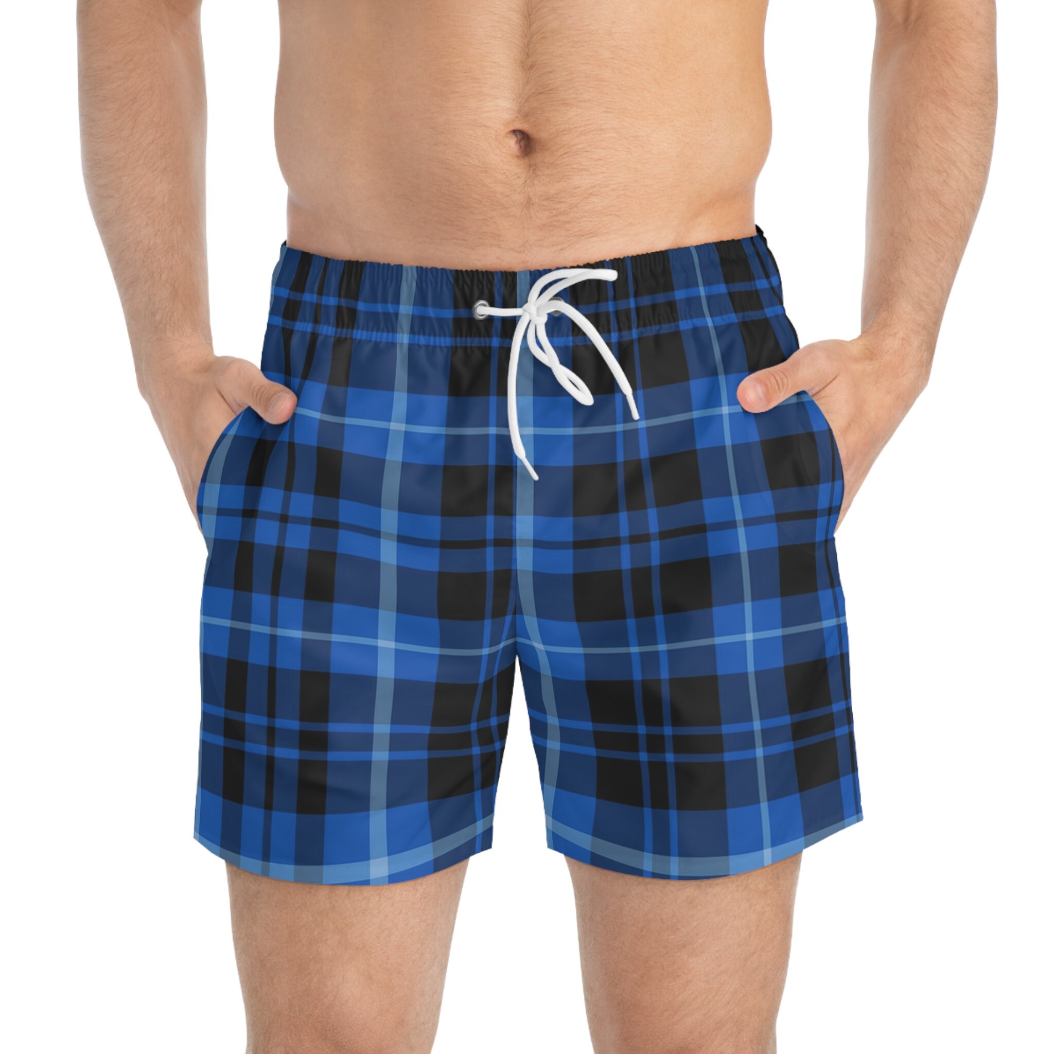 Blue Plaid Swim Trunks sold by Accomplice-Disillusioned | SKU 88550117 ...