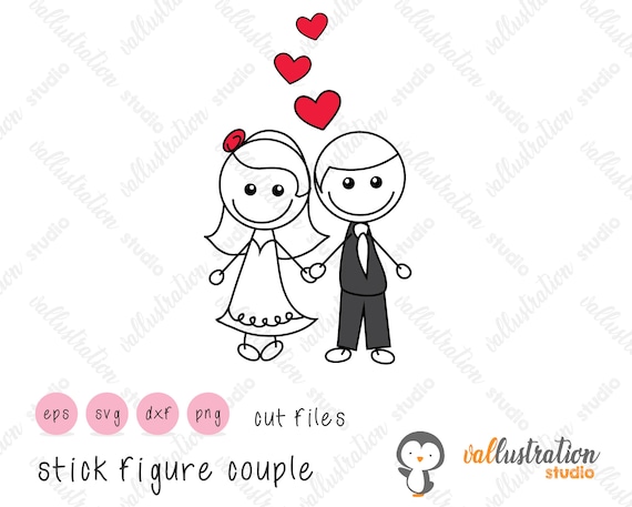 Stick Figure Bride And Groom Clipart